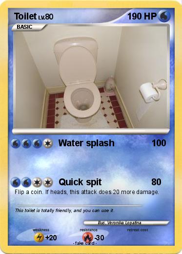 Pokémon Toilet 406 406 - Water splash - My Pokemon Card
