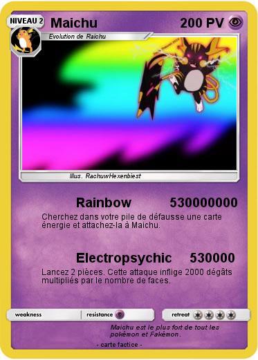 Pokémon Maichu 31 31 - Rainbow 530000000 - Ma carte Pokémon