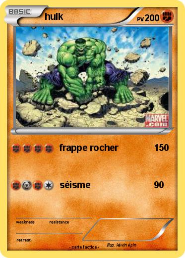 Pokémon hulk 1115 1115 - frappe rocher - Ma carte Pokémon