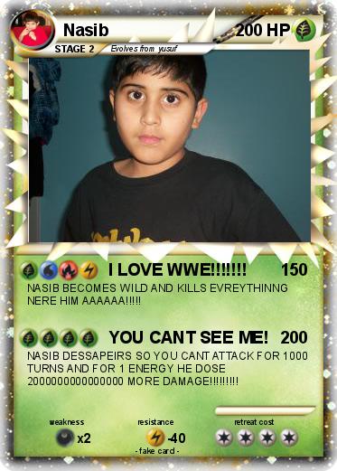 Pokémon Nasib 1 1 - I LOVE WWE!!!!!!! - My Pokemon Card