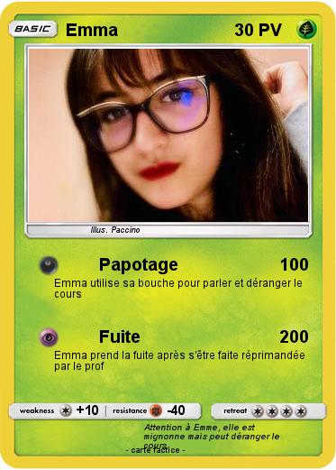 Pokémon Emma 703 703 - Papotage - Ma carte Pokémon