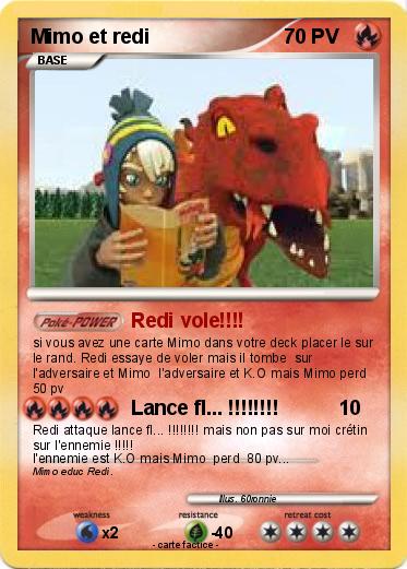 Pokémon Mimo et redi - Redi vole!!!! - Ma carte Pokémon