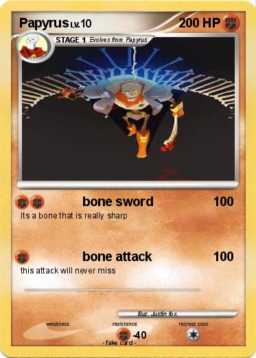 Pokémon Papyrus 208 208 - bone sword - My Pokemon Card