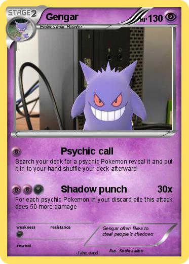 Pokémon Gengar 1067 1067 - Psychic call - My Pokemon Card