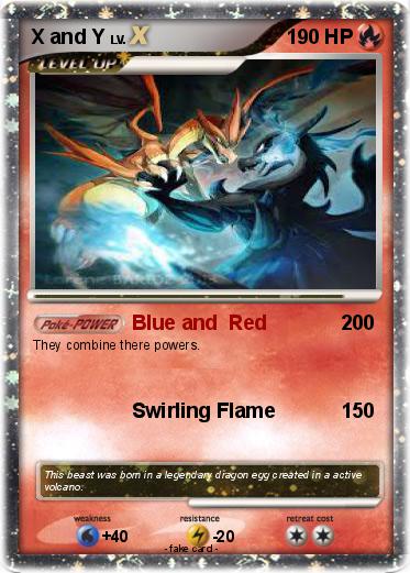 Pokémon X and Y 45 45 - Blue and Red - My Pokemon Card