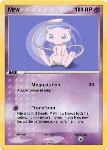Pokémon Mew 832 832 - Mega punch - My Pokemon Card