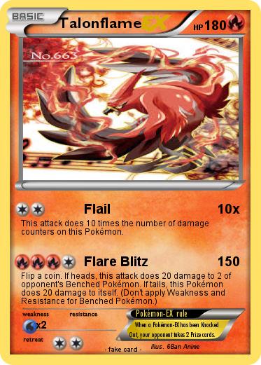 Pokémon Talonflame 162 162 - Flail - My Pokemon Card