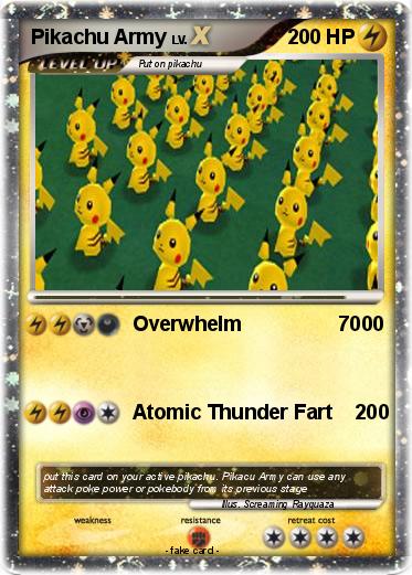 Pokémon Pikachu Army 1 1 - Overwhelm 7000 - My Pokemon Card