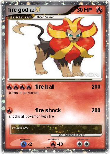 Pokémon fire god 43 43 - fire ball - My Pokemon Card