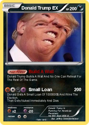 Pokémon Donald Trump EX 12 12 - Build A Wall - My Pokemon Card