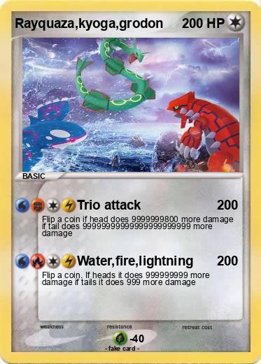 Pokémon Rayquaza kyoga grodon - Trio attack - My Pokemon Card