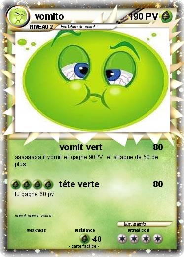 Pokémon vomito 7 7 - vomit vert - Ma carte Pokémon