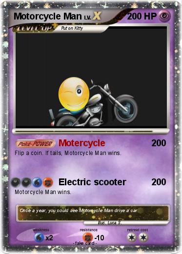 Pokémon Motorcycle Man - Motercycle - My Pokemon Card