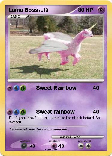 Pokémon Lama Boss - Sweet Rainbow - My Pokemon Card