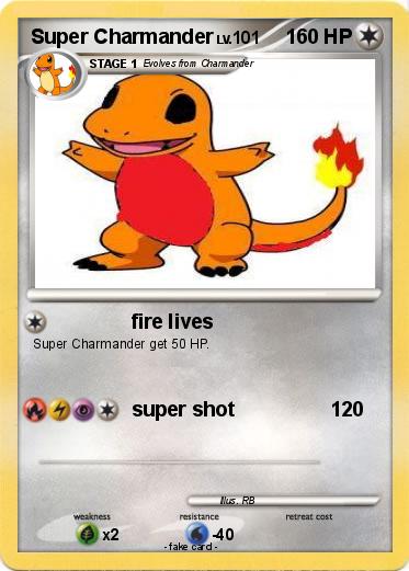 Pokémon Super Charmander 1 1 - fire lives - My Pokemon Card