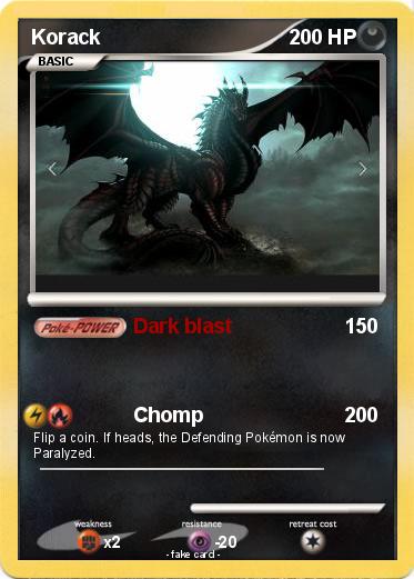Pokémon Korack - Dark blast - My Pokemon Card