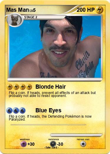 Pokémon Mas Man - Blonde Hair - My Pokemon Card