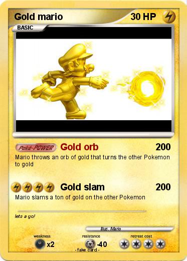 Pokémon Gold mario 53 53 - Gold orb - My Pokemon Card