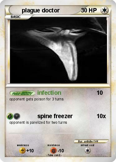 Pokémon plague doctor 1 1 - infection - My Pokemon Card