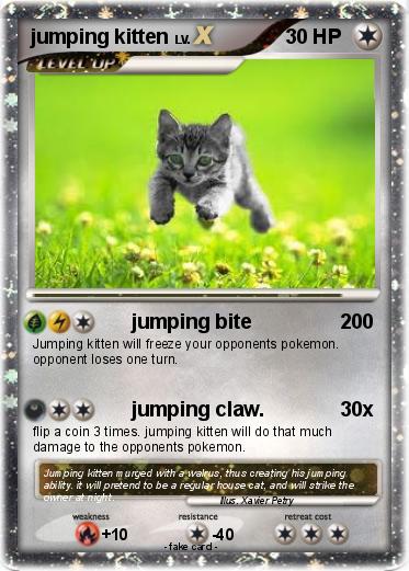 Pokémon jumping kitten - jumping bite - My Pokemon Card