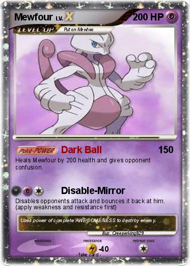 Pokémon Mewfour 120 120 - Dark Ball - My Pokemon Card