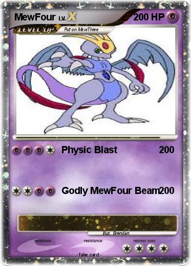 Pokémon MewFour 136 136 - Physic Blast - My Pokemon Card