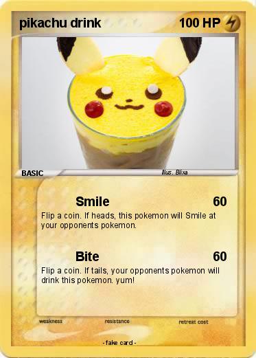 Pokémon pikachu drink - Smile - My Pokemon Card