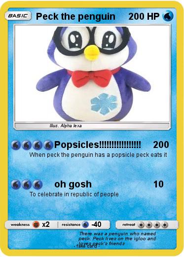 Pokémon Peck the penguin - Popsicles!!!!!!!!!!!!!!!!! - My Pokemon Card