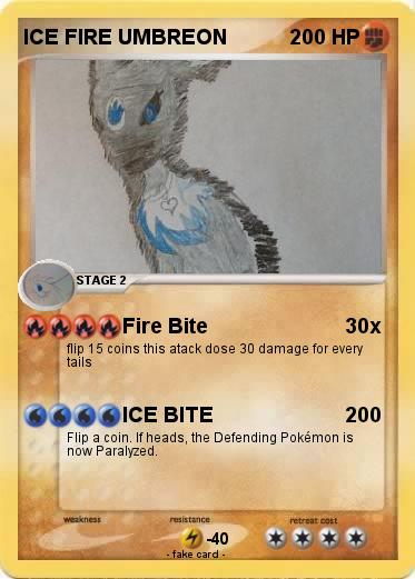Pokémon ICE FIRE UMBREON - Fire Bite - My Pokemon Card