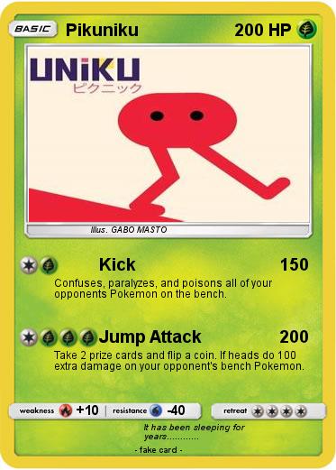 Pokémon Pikuniku - Kick - My Pokemon Card
