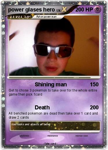 Pokémon power glases hero - Shining man - My Pokemon Card