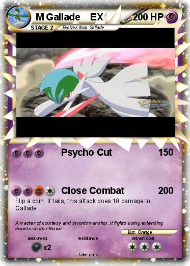 Pokémon M Gallade EX 5 5 - Psycho Cut - My Pokemon Card