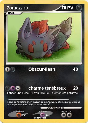 Pokémon Zorua 863 863 - Obscur-flash - Ma carte Pokémon