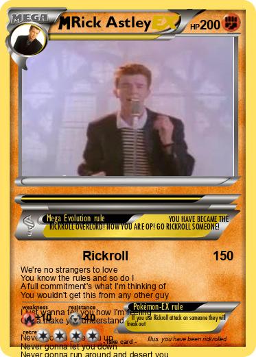 Pokémon Rick Astley 602 602 - Rickroll - My Pokemon Card