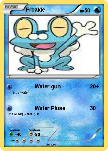 Pokémon Froakie 445 445 - Water gun - My Pokemon Card
