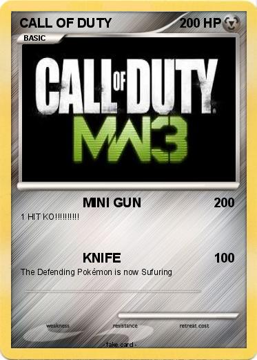 Pokémon CALL OF DUTY 243 243 - MINI GUN - My Pokemon Card