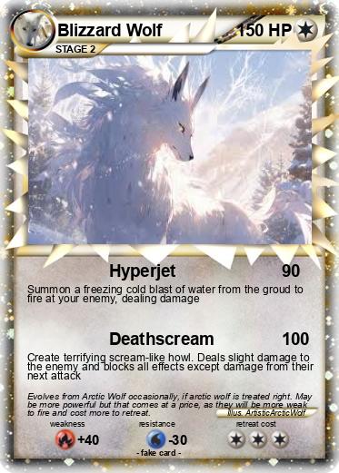 Pokémon Blizzard Wolf - Hyperjet - My Pokemon Card