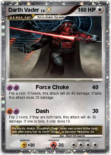 Pokémon Darth Vader 1536 1536 - Force Choke - My Pokemon Card