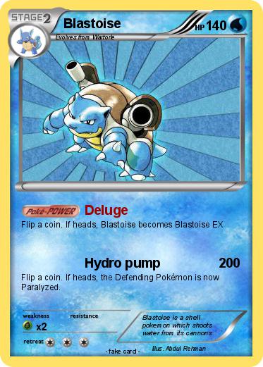 Pokémon Blastoise 1940 1940 - Deluge - My Pokemon Card