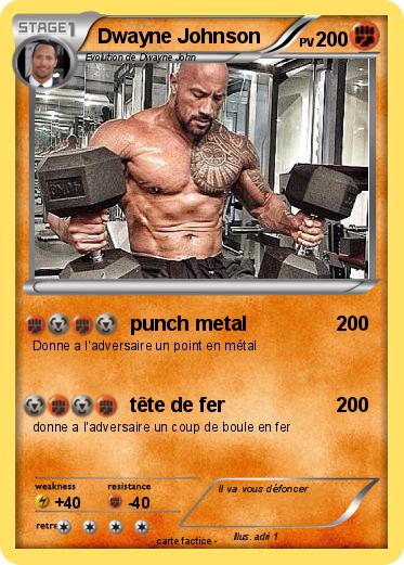 Pokémon Dwayne Johnson 11 11 - punch metal - Ma carte Pokémon