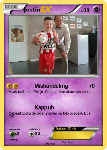Pokémon Justin 7657 7657 - Mishandeling - My Pokemon Card