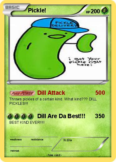 Pokémon Pickle 136 136 - Dill Attack 500 - My Pokemon Card