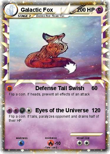 Pokémon Galactic Fox - Defense Tail Swish - My Pokemon Card