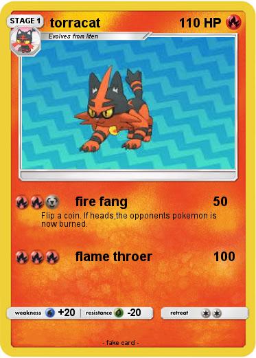 Pokémon torracat 54 54 - fire fang - My Pokemon Card