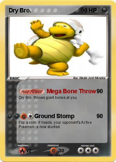 Pokémon Dry Bro - Mega Bone Throw - My Pokemon Card