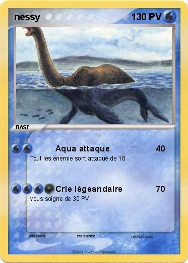 Pokémon nessy 3 3 - Aqua attaque - Ma carte Pokémon