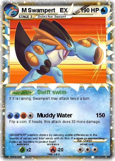 Pokémon M Swampert EX 16 16 - Swift swim - My Pokemon Card