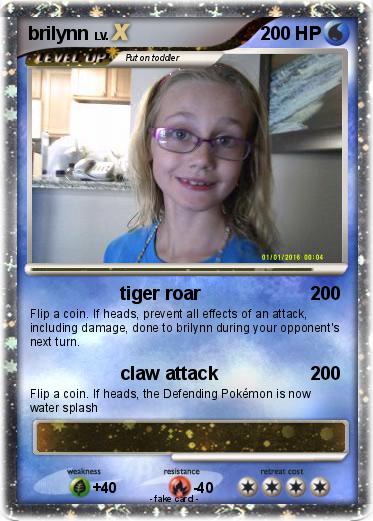 Pokémon brilynn - tiger roar - My Pokemon Card