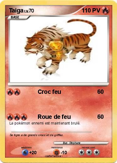 Pokémon Taiga 4 4 - Croc feu - Ma carte Pokémon