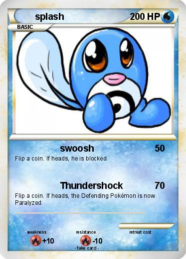 Pokémon splash 110 110 - swoosh - My Pokemon Card